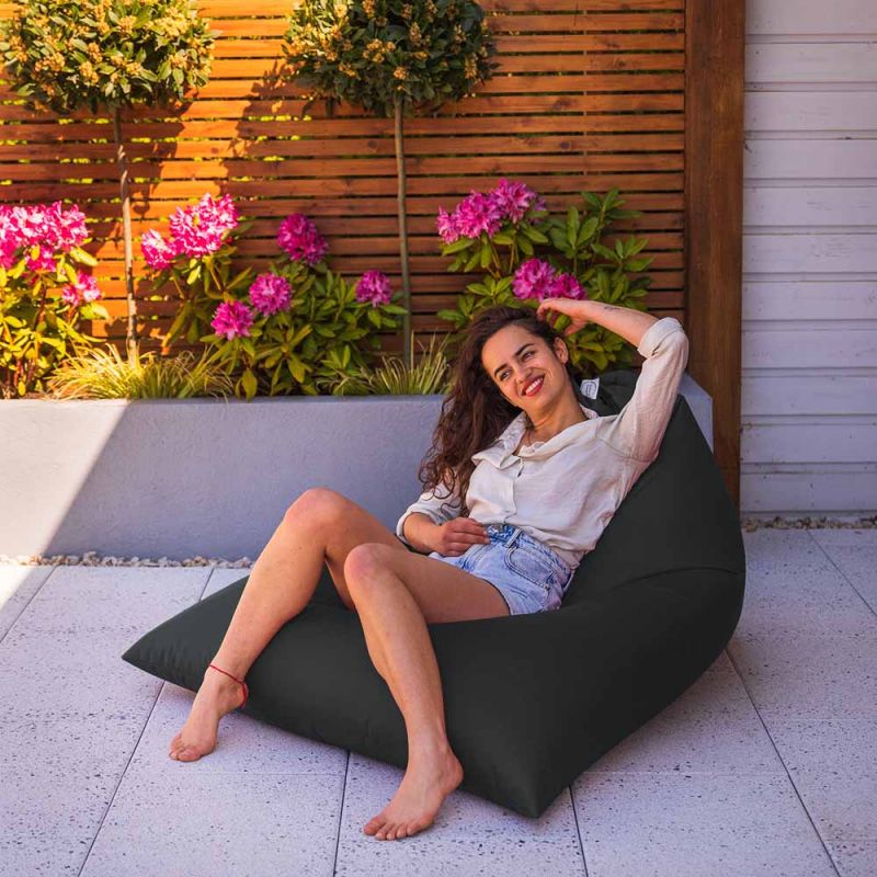 Outdoor Living Large Outdoor Pyramid Bean Bag - Grey